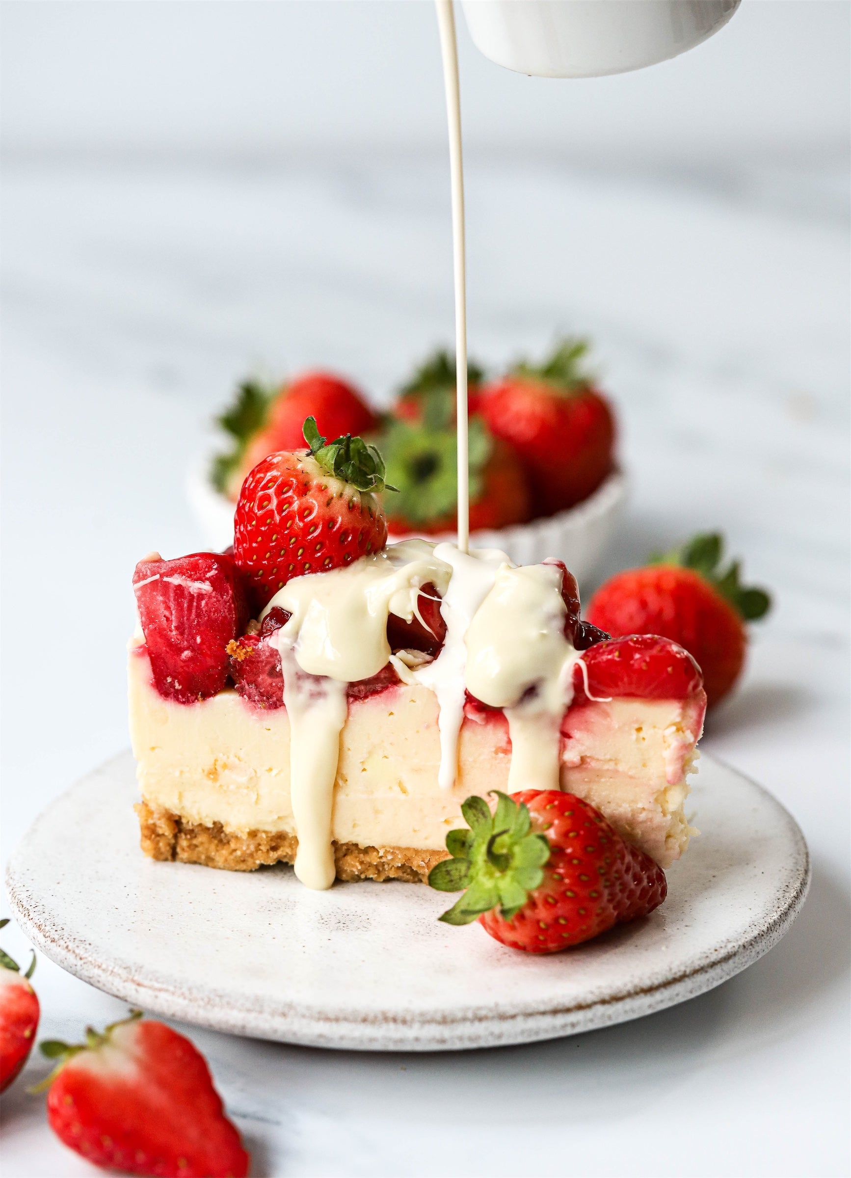 Strawberries & Cream Cheesecake – English Cheesecake Company